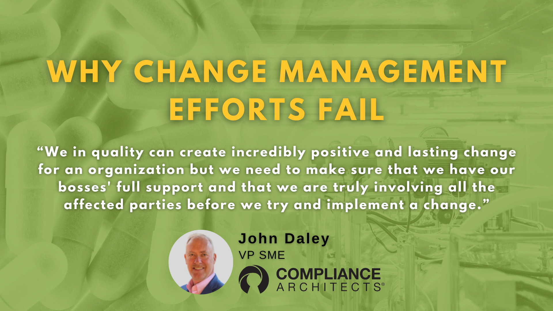 Why Change Management Efforts Fail | Compliance Architects